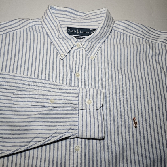 Ralph Lauren | Shirts | Ralph Lauren Mens 2xb Big Classic Shirt Striped ...